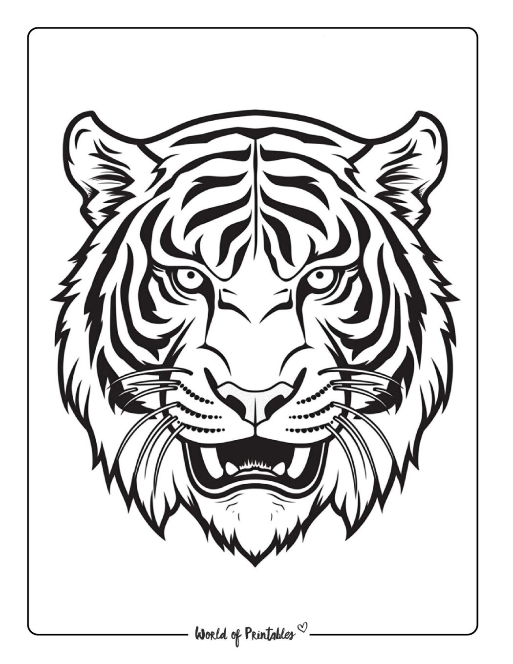 Tiger Coloring Pages For Kids & Adults - World of Printables