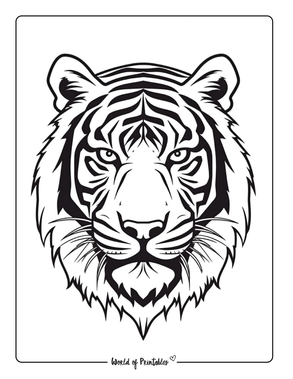 Tiger Coloring Pages For Kids & Adults - World of Printables