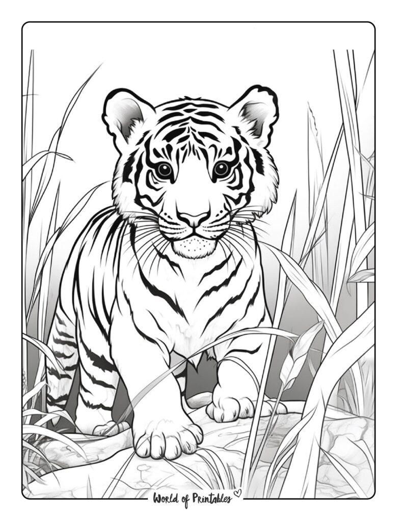 Tiger Coloring Pages For Kids & Adults - World of Printables