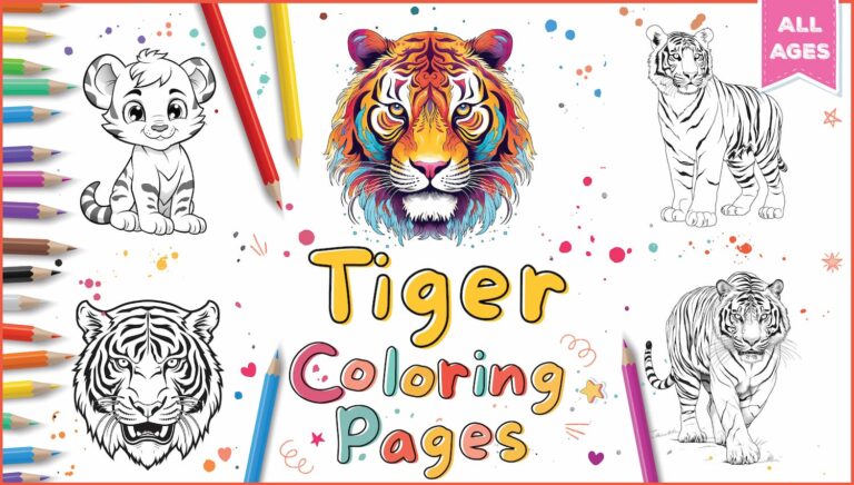 Tiger Coloring Pages For Kids & Adults - World of Printables