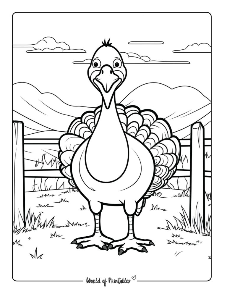 Turkey Coloring Pages - World of Printables