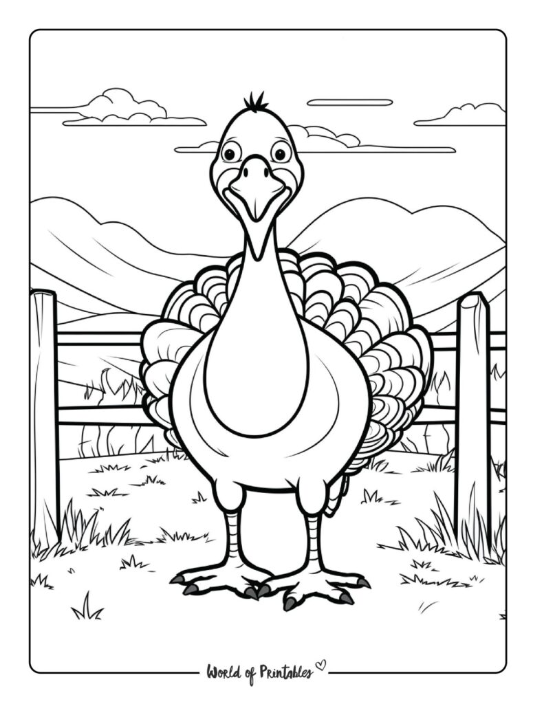 Turkey Coloring Pages - World of Printables