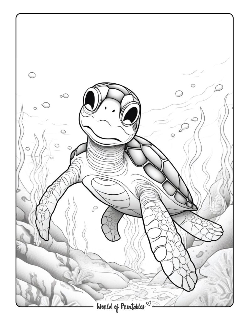 Turtle Coloring Pages For Kids & Adults - World of Printables