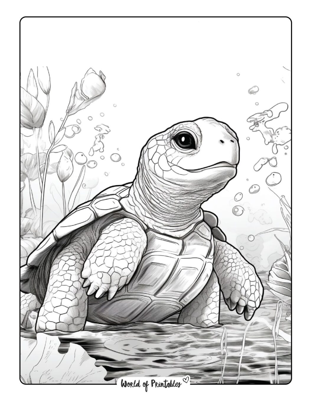 Turtle Coloring Pages For Kids & Adults - World of Printables