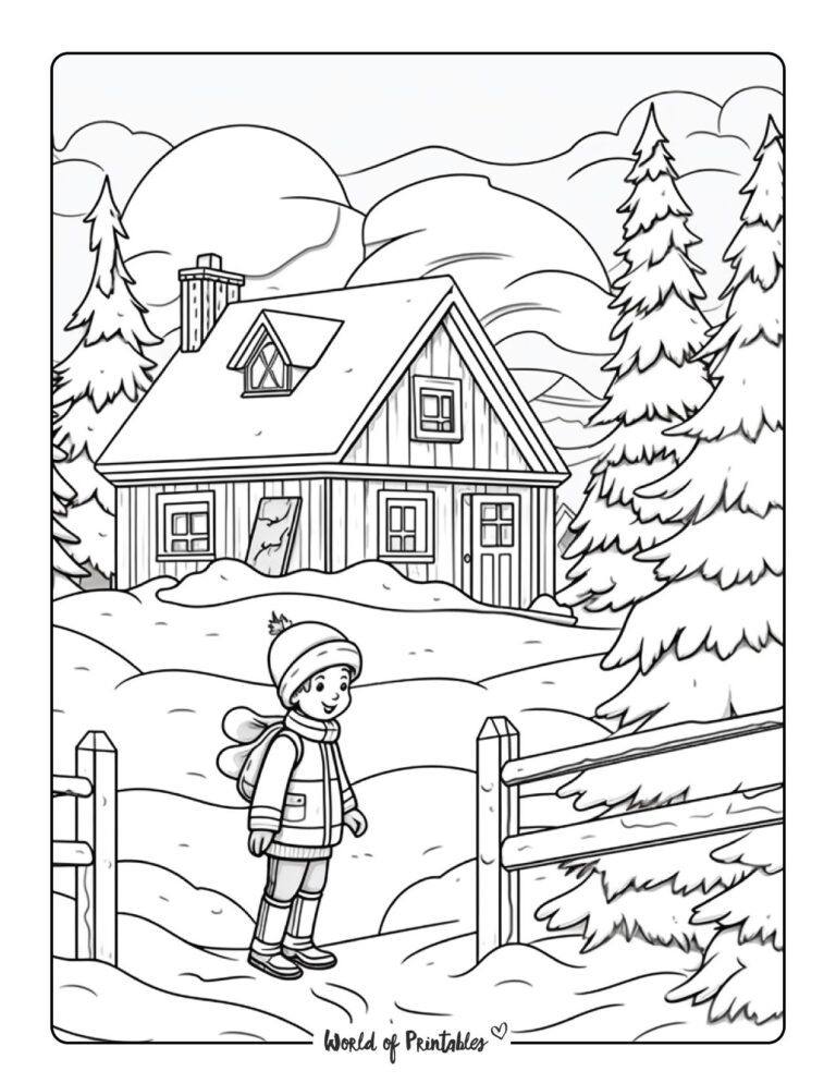 Winter Coloring Pages - World of Printables