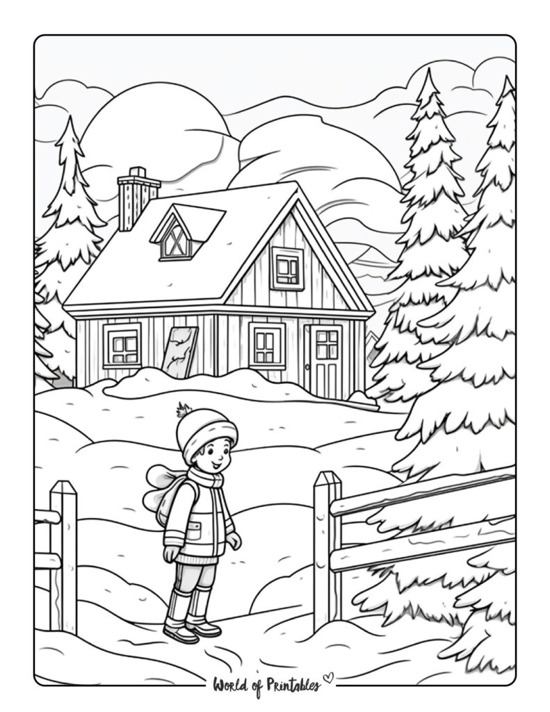 Winter Coloring Pages - World of Printables