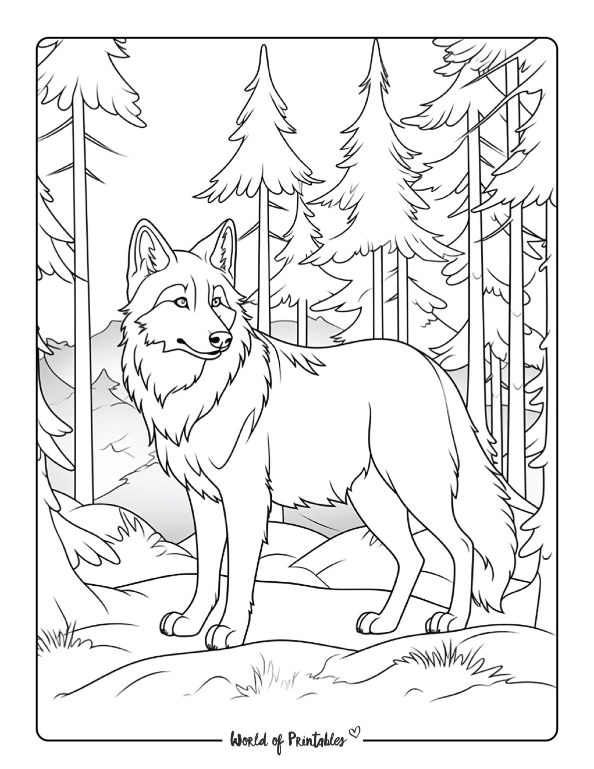 Wolf Coloring Pages For Kids & Adults - World of Printables