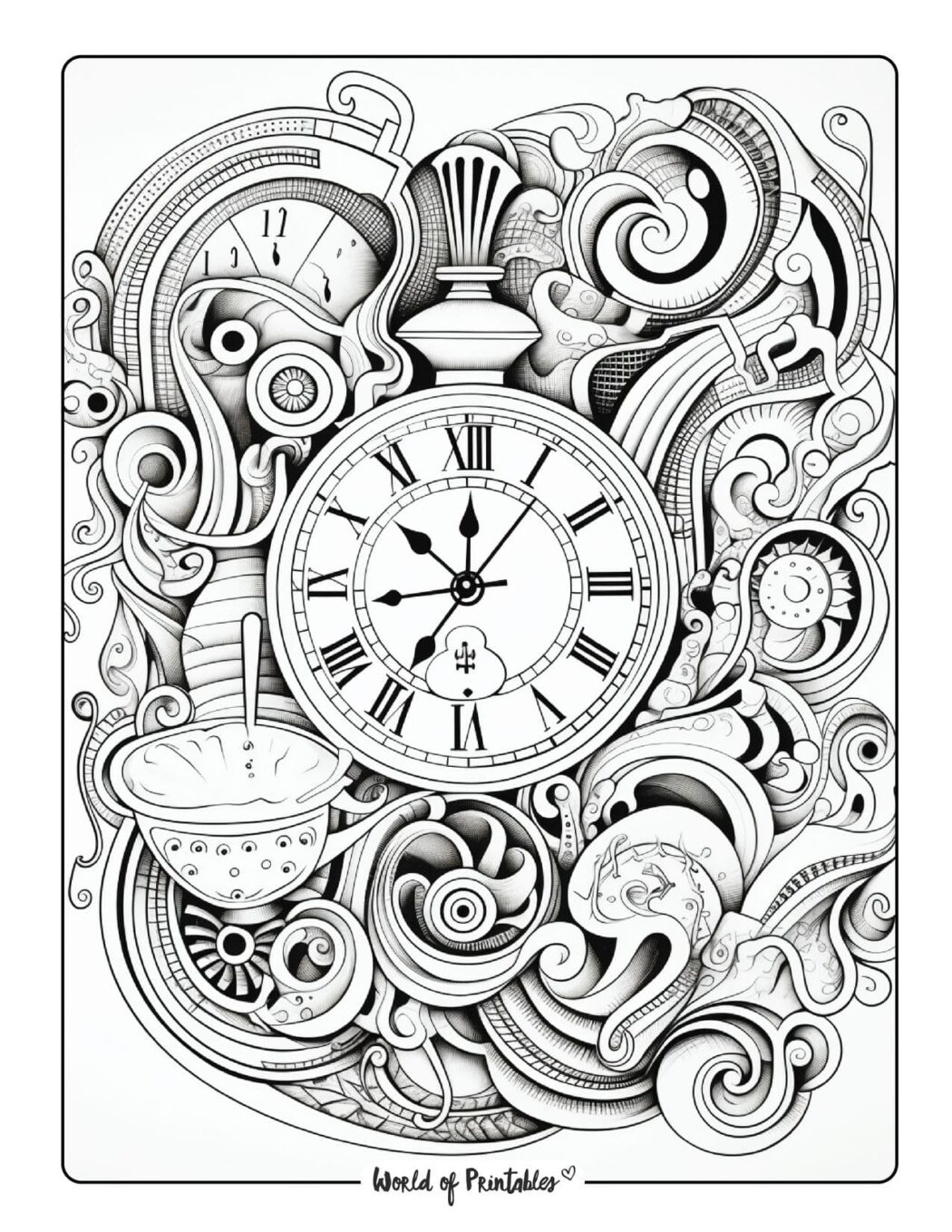 Abstract Coloring Pages - World of Printables