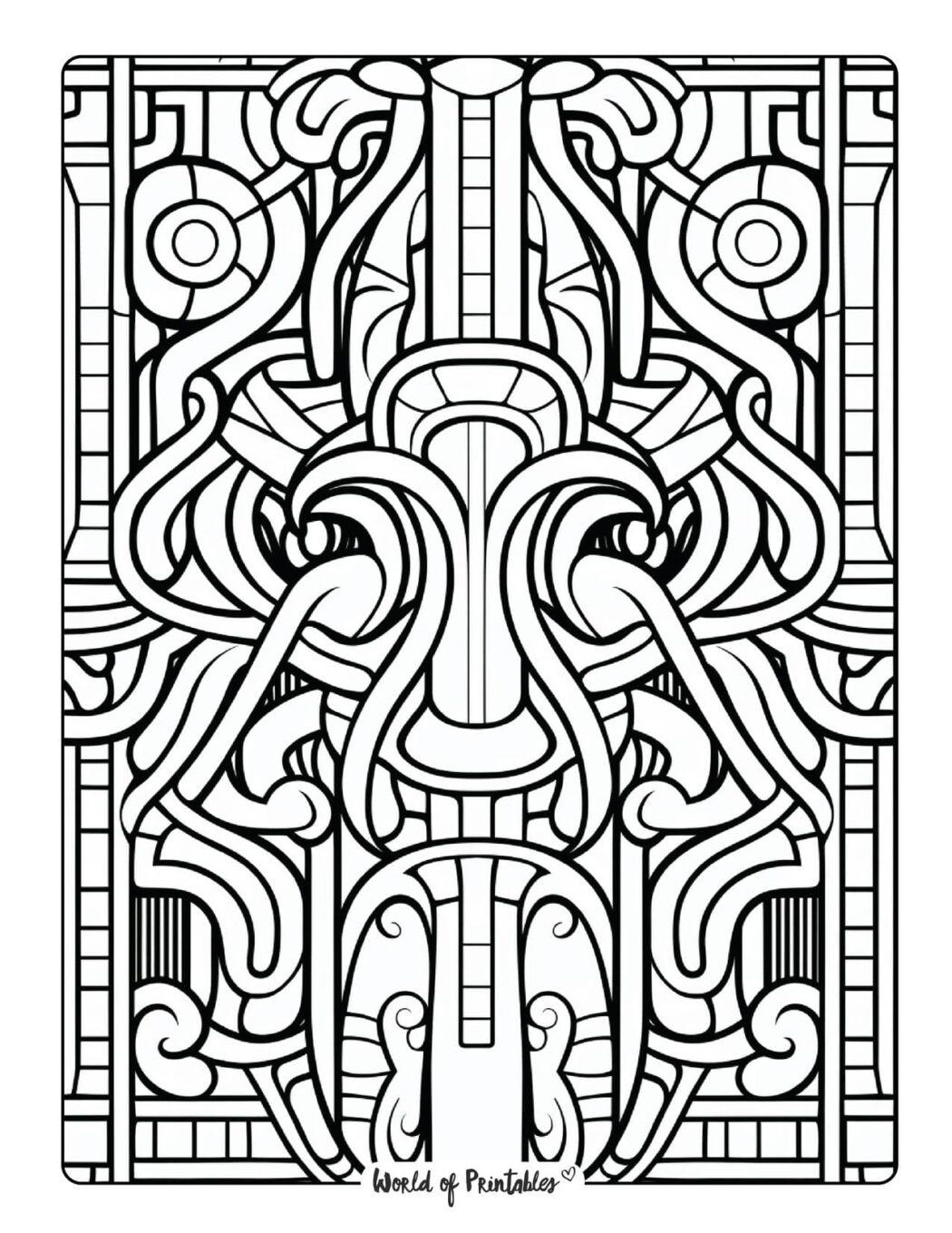 Abstract Coloring Pages - World of Printables