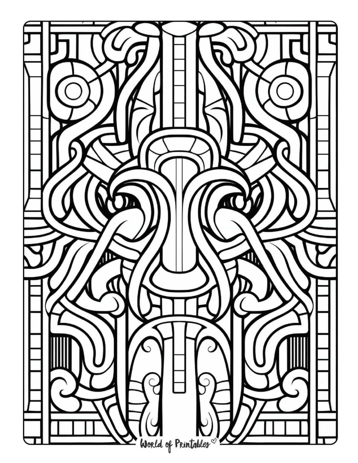Abstract Coloring Pages - World of Printables