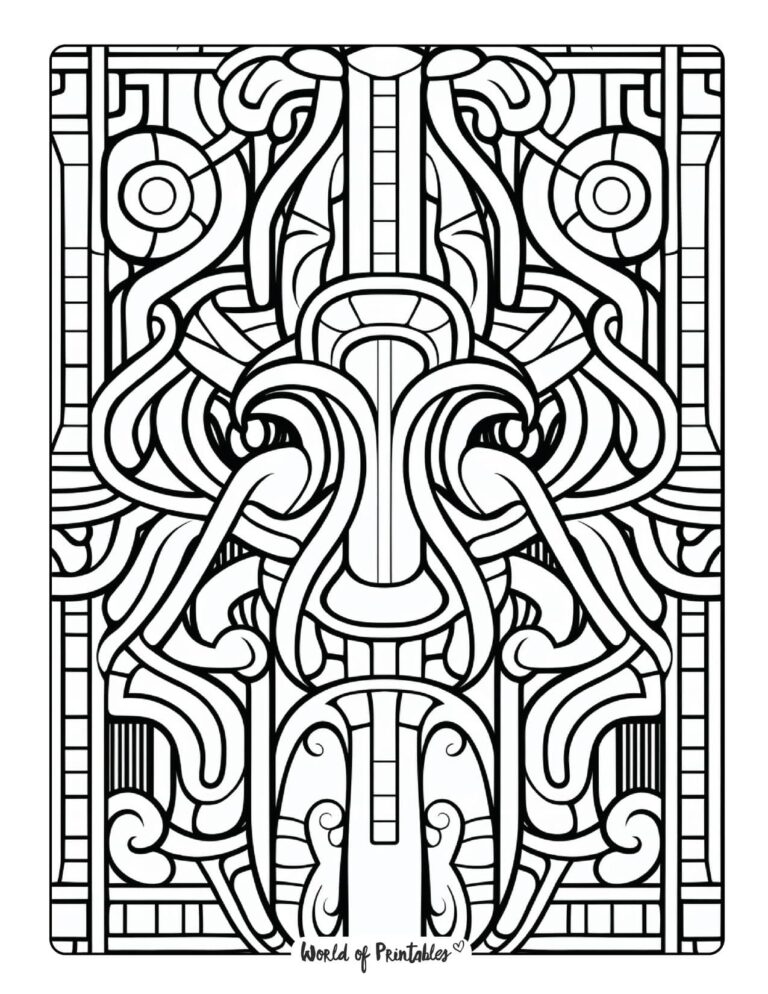 Abstract Coloring Pages - World of Printables