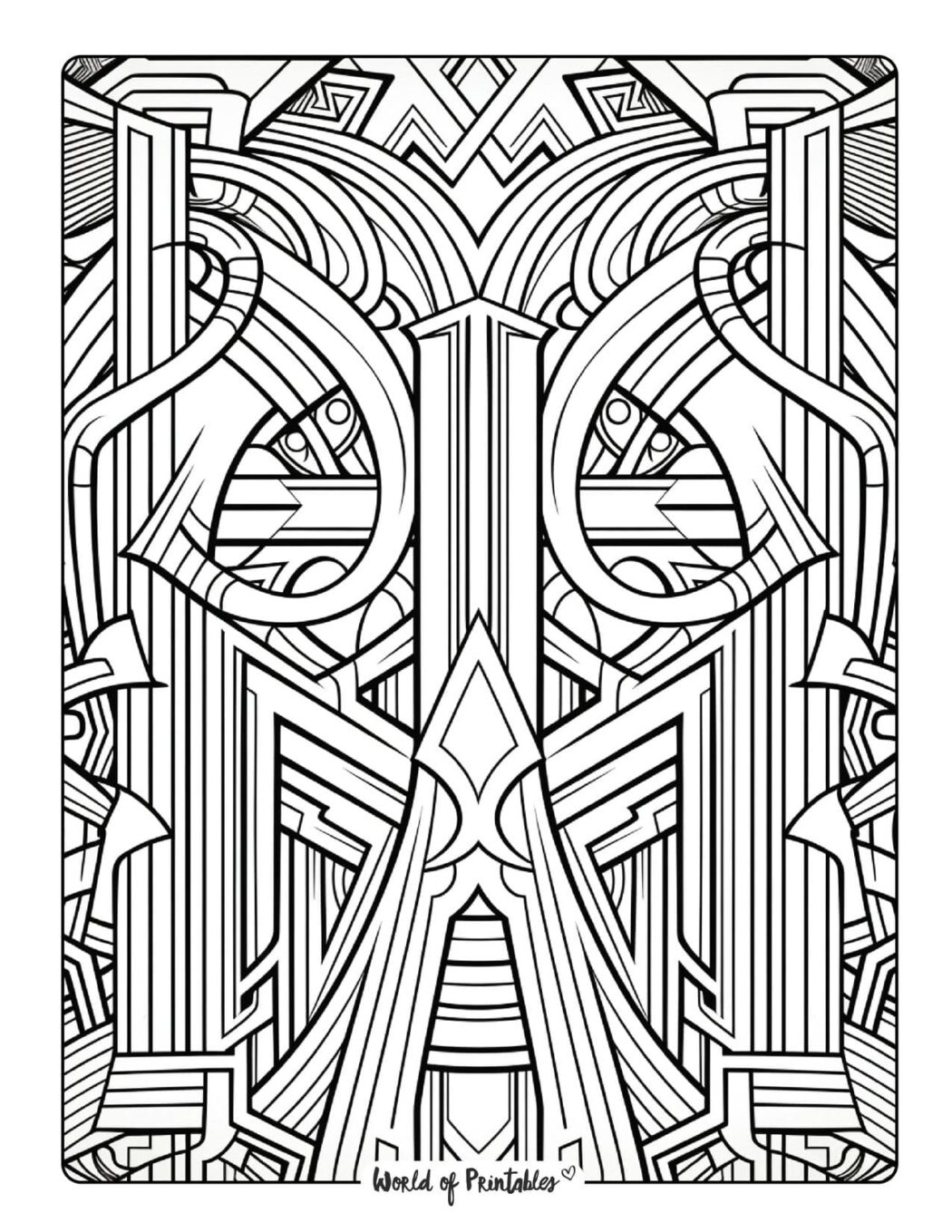 Abstract Coloring Pages - World of Printables