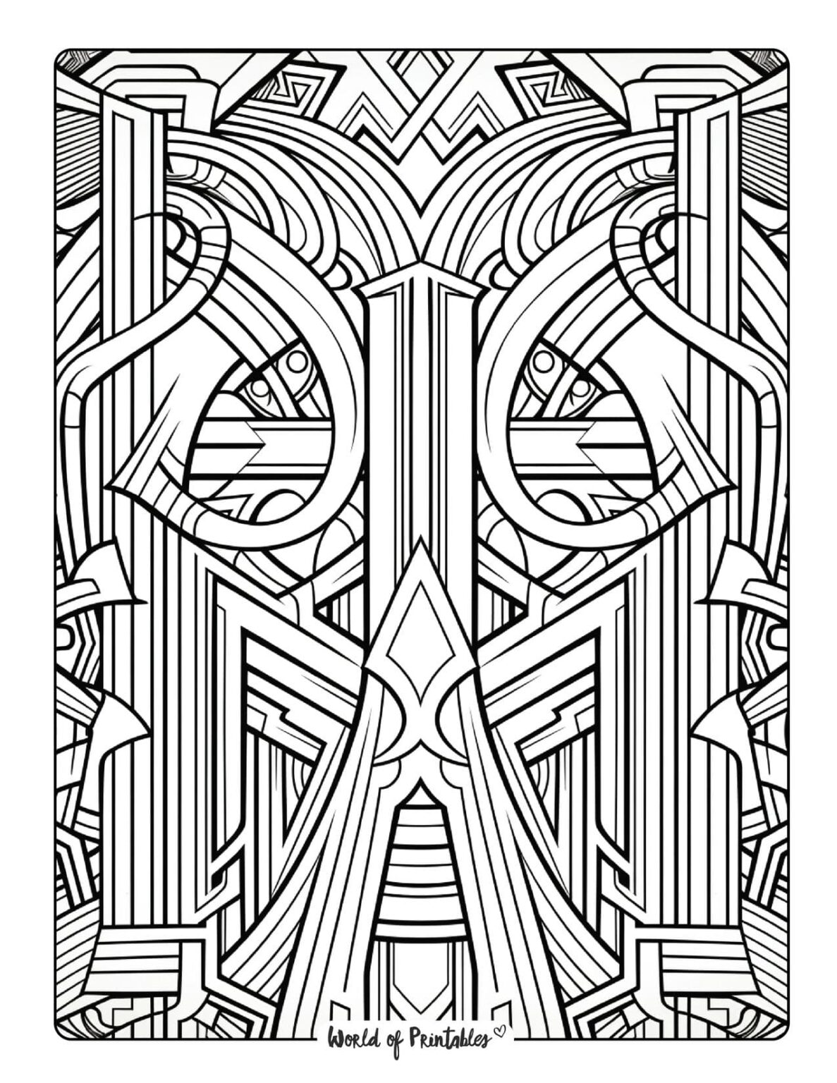 Abstract Coloring Pages - World of Printables