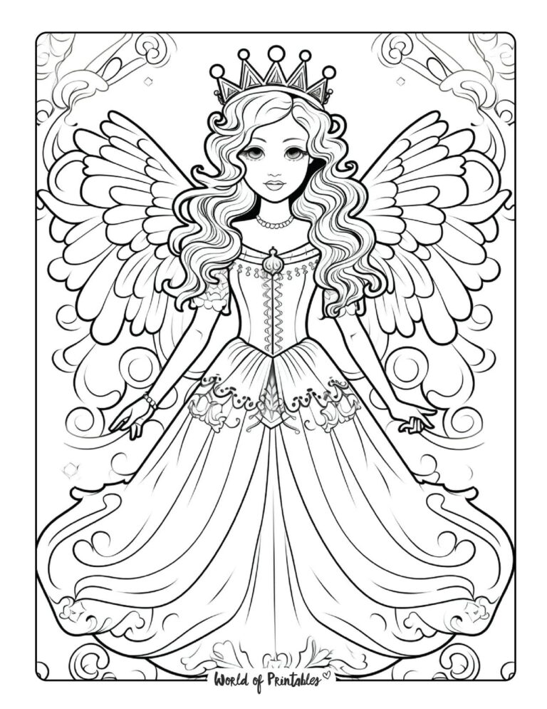 Angel Coloring Pages - World of Printables