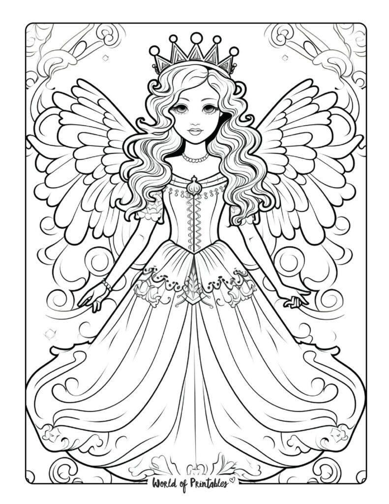 Angel Coloring Pages - World of Printables
