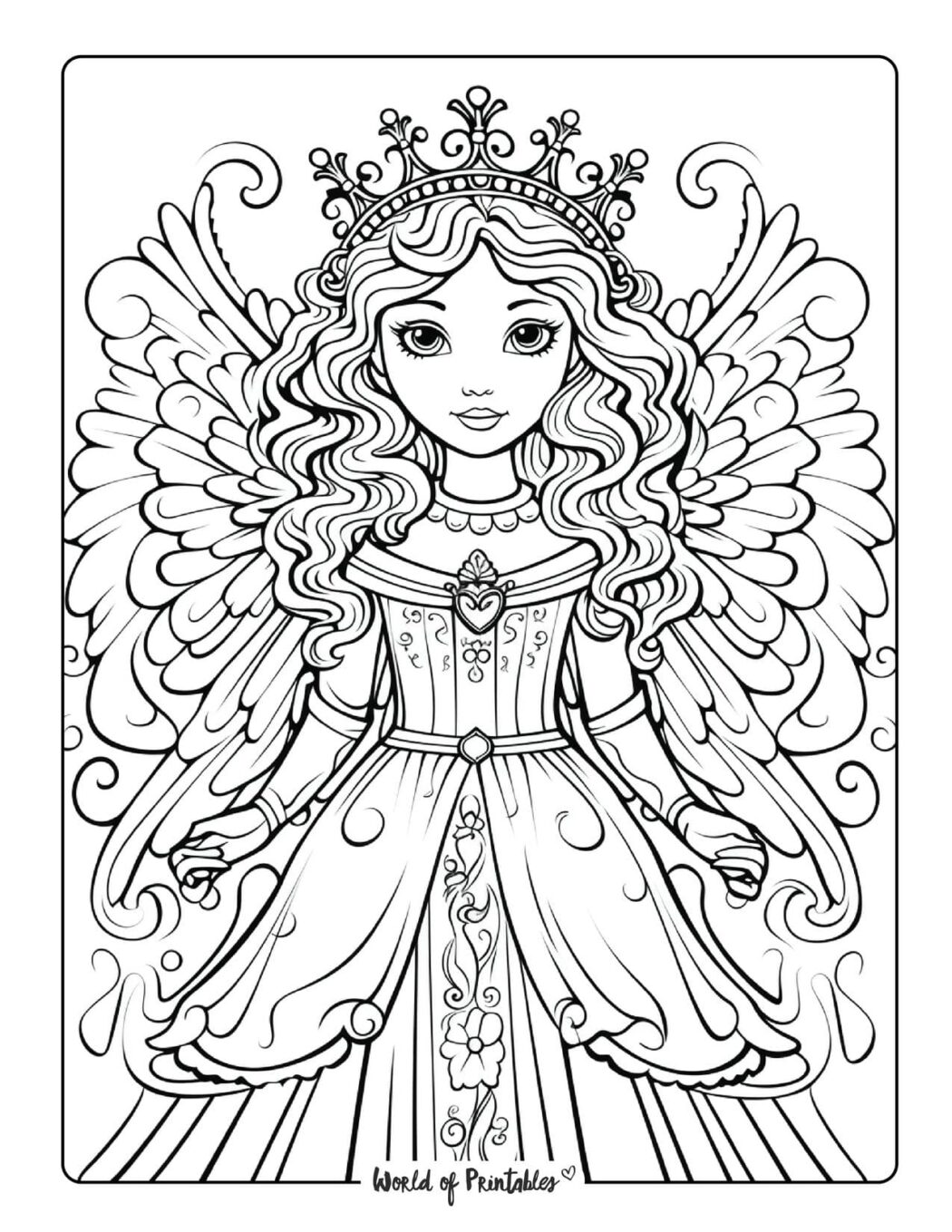 Angel Coloring Pages - World of Printables