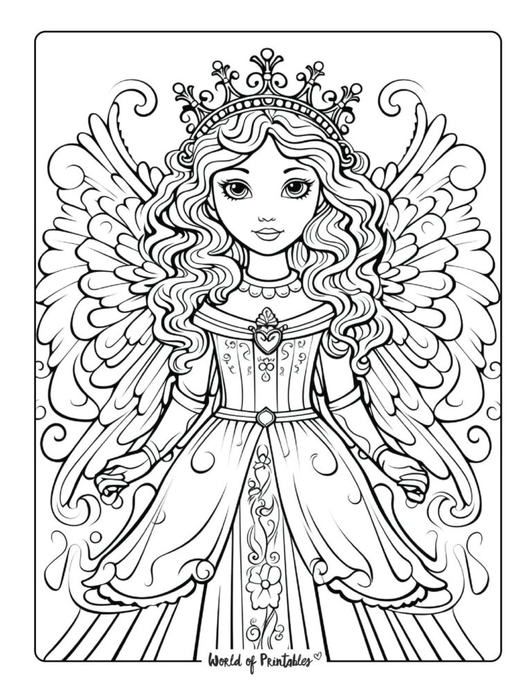 Angel Coloring Pages - World of Printables
