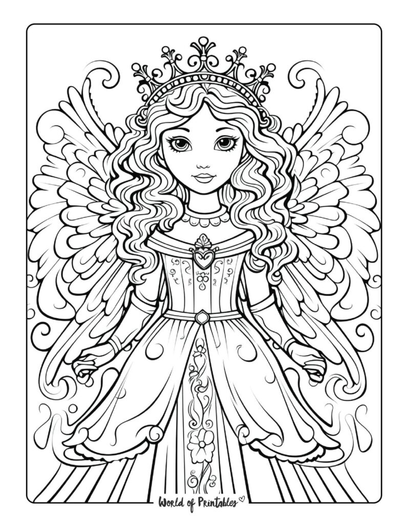 Angel Coloring Pages - World of Printables