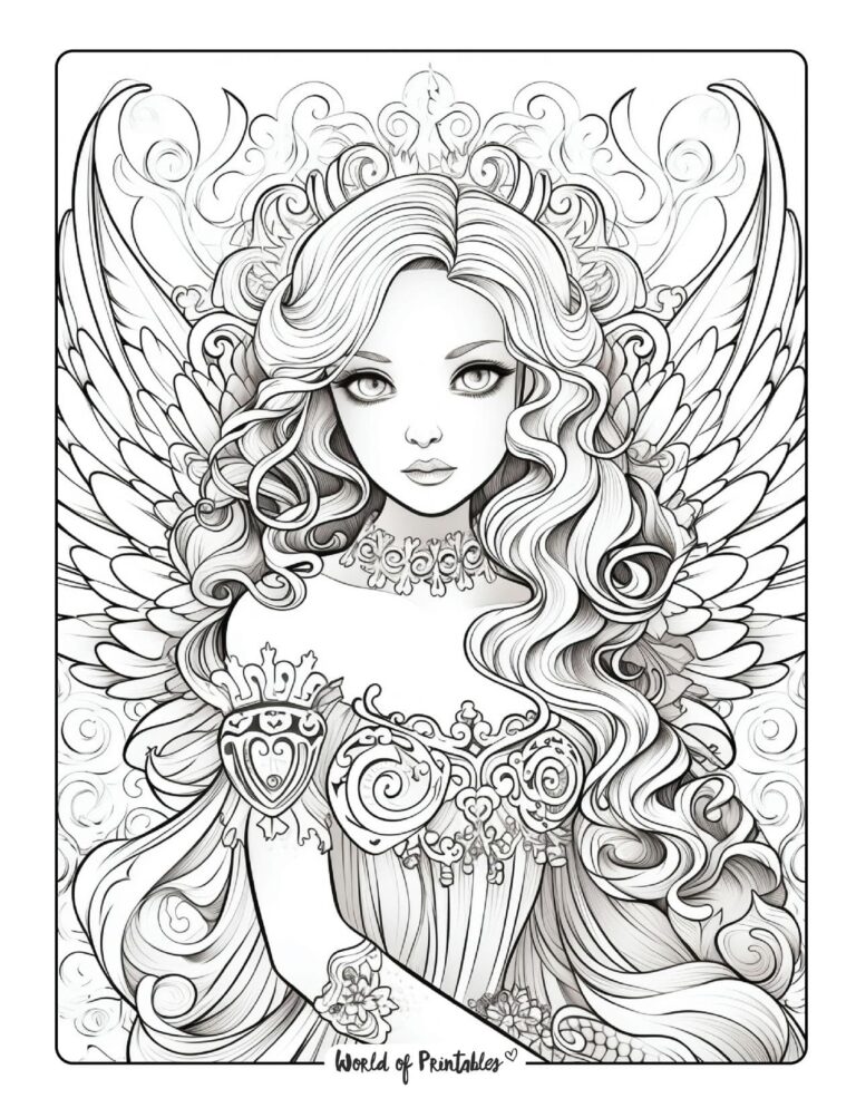 Angel Coloring Pages - World of Printables