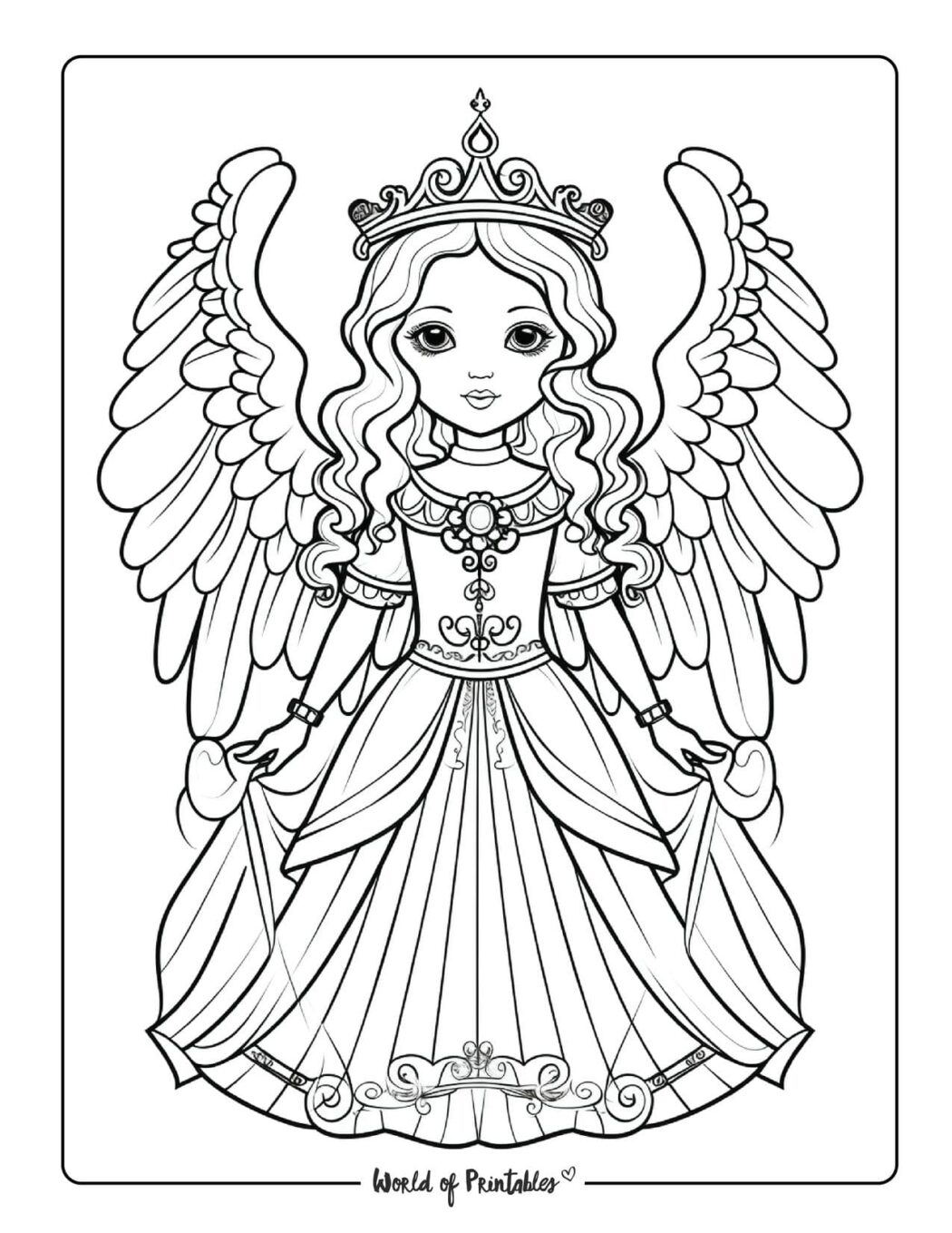 Angel Coloring Pages - World of Printables