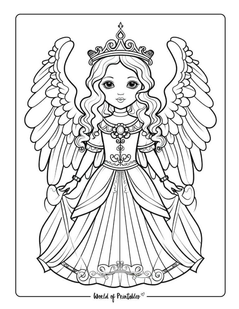 Angel Coloring Pages - World of Printables