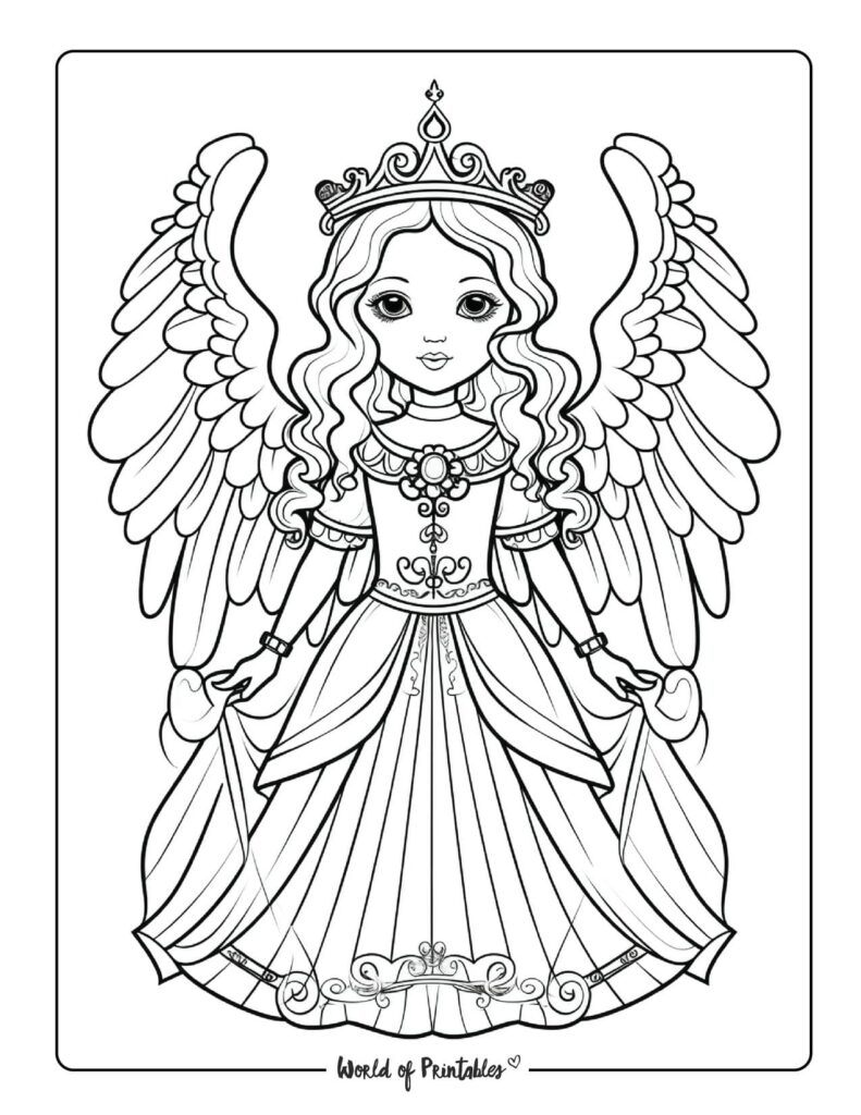 Angel Coloring Pages - World of Printables