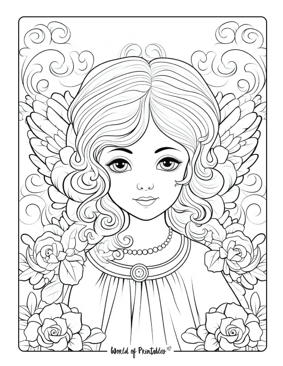Angel Coloring Pages - World of Printables
