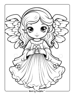 Angel Coloring Pages - World of Printables