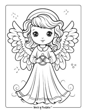 Angel Coloring Pages - World of Printables