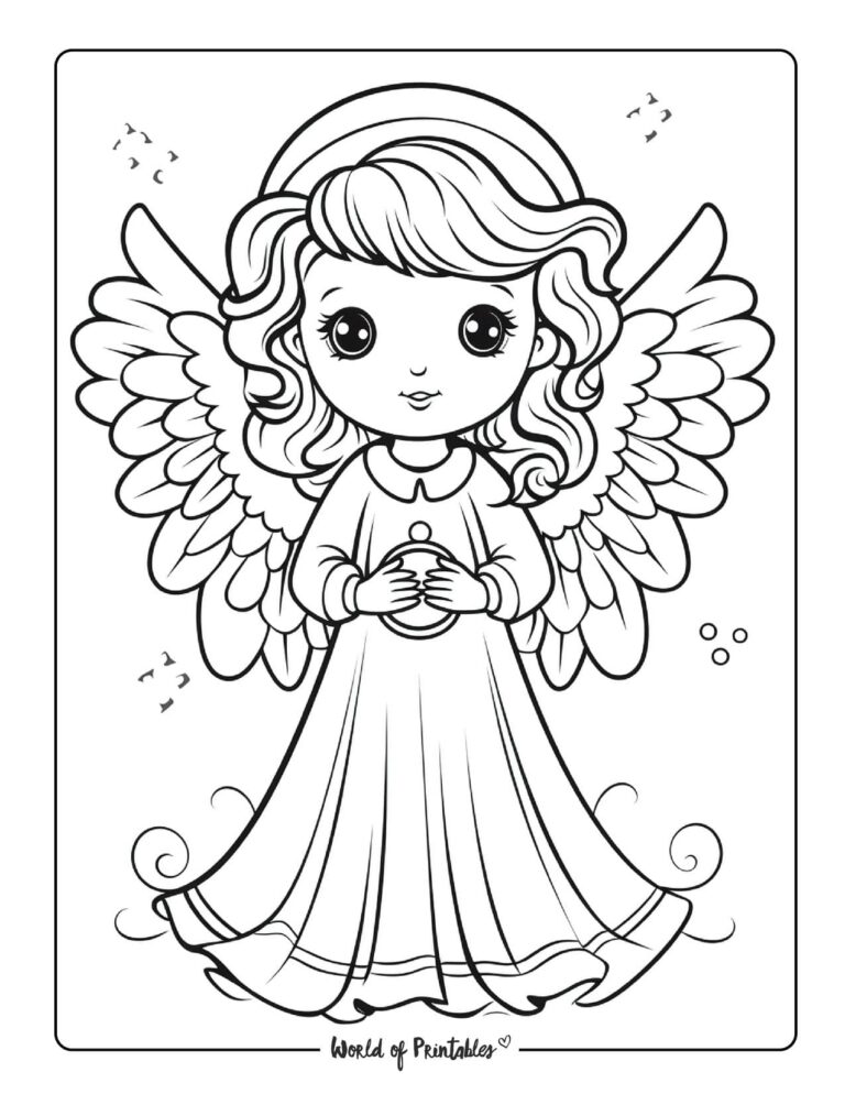 Angel Coloring Pages - World of Printables