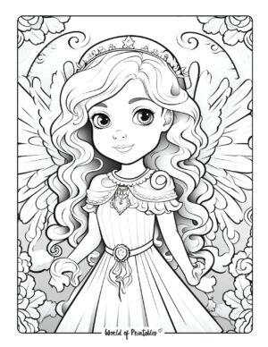 Angel Coloring Pages - World of Printables