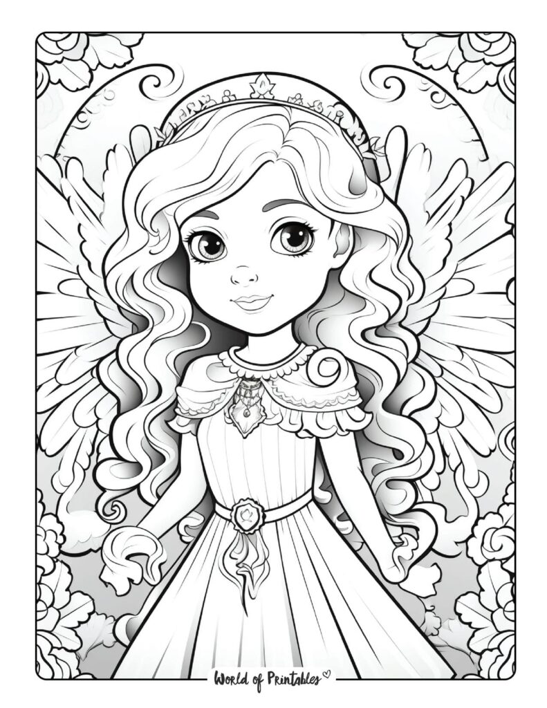 Angel Coloring Pages - World of Printables