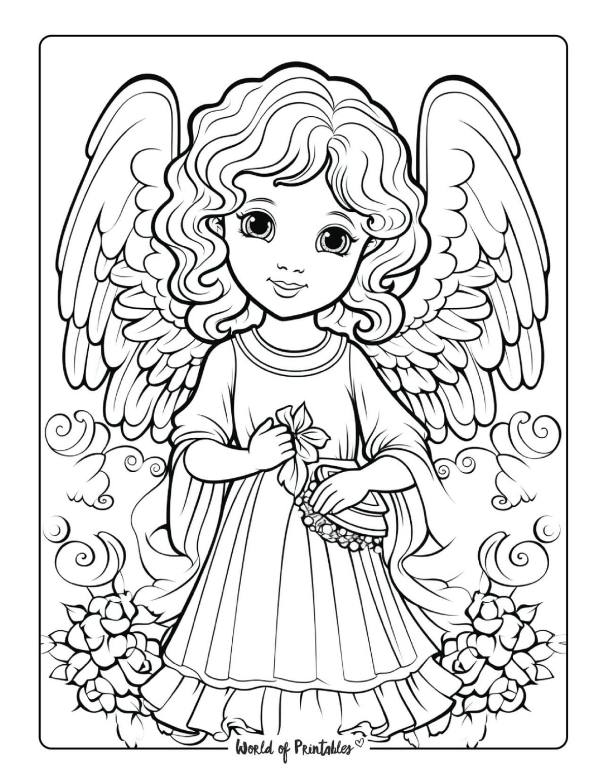 Angel Coloring Pages - World of Printables