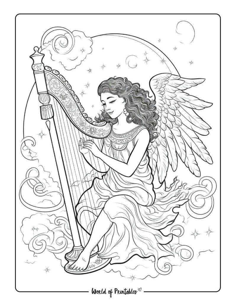 Angel Coloring Pages - World of Printables