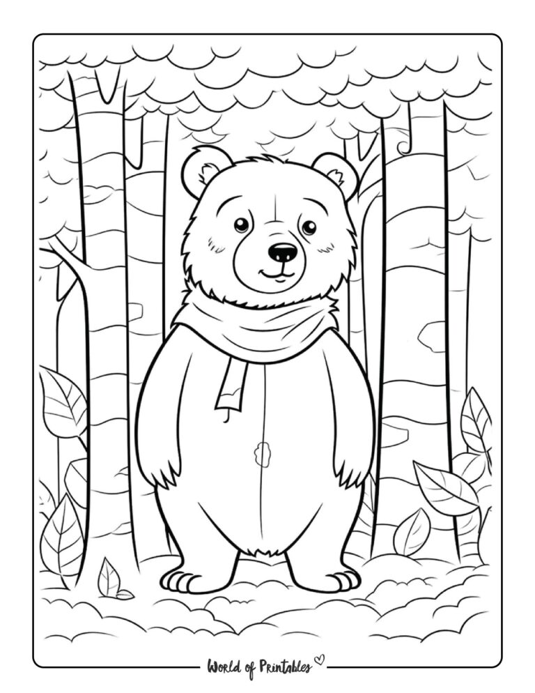 Bear Coloring Pages For Kids & Adults - World of Printables