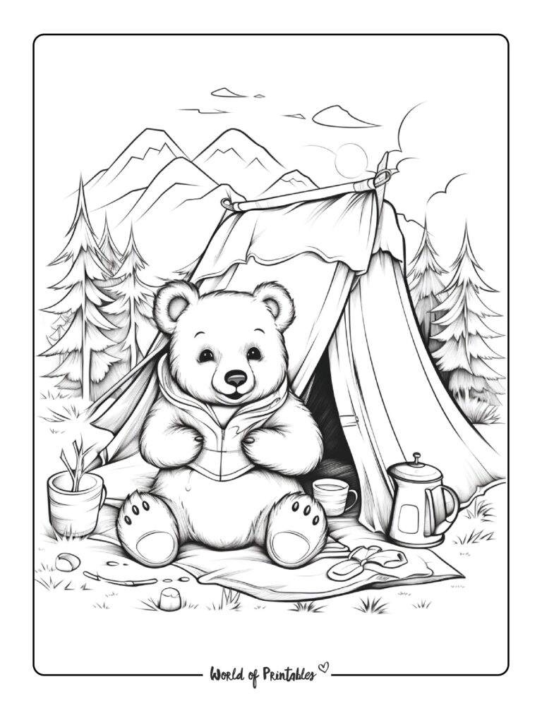 Bear Coloring Pages For Kids & Adults - World of Printables