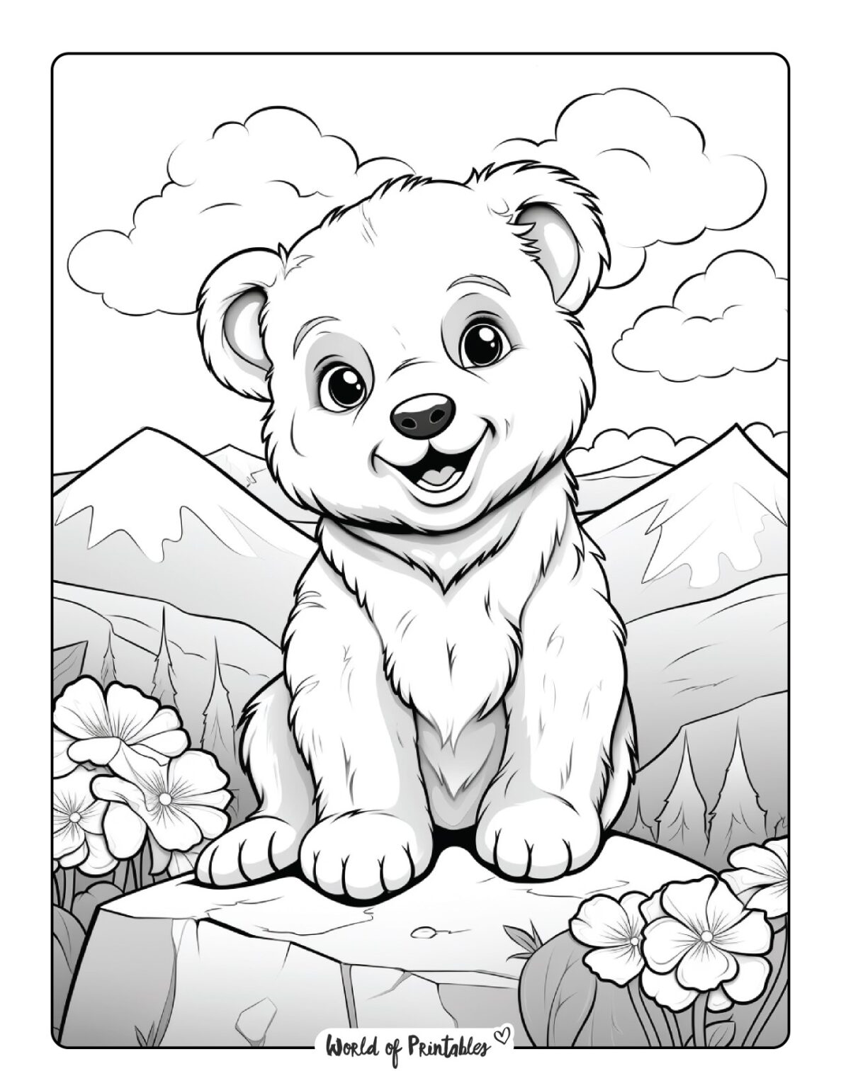 Bear Coloring Pages For Kids & Adults - World of Printables