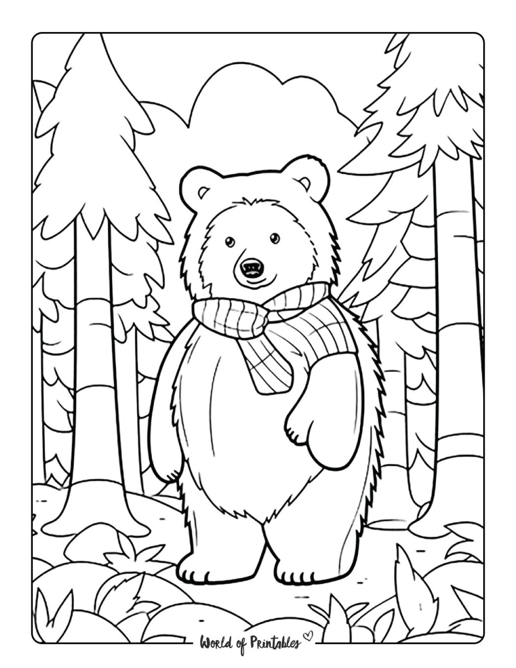 Bear Coloring Pages For Kids & Adults - World of Printables
