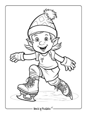 Elf Coloring Pages For Kids & Adults - World of Printables