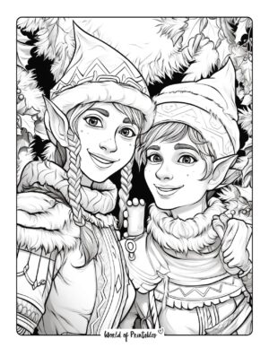 Elf Coloring Pages For Kids & Adults - World of Printables