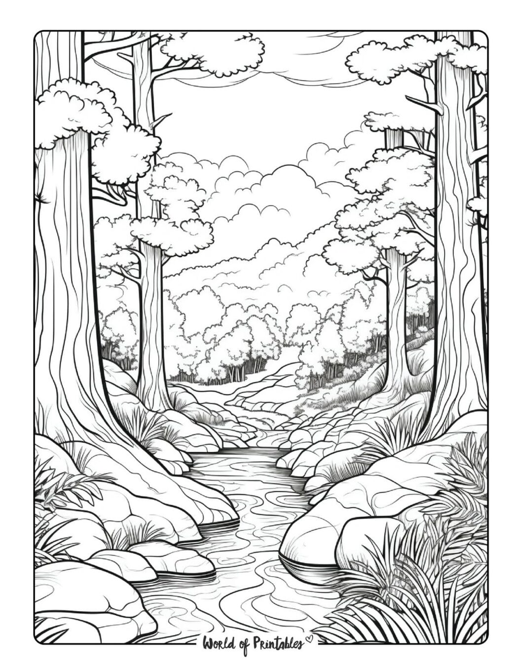 Forest Coloring Pages - World of Printables