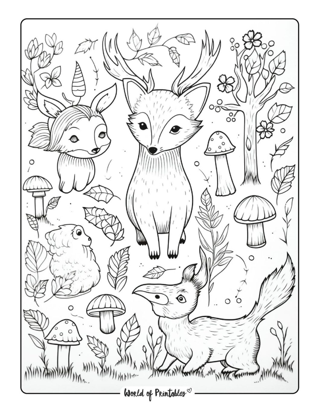 Forest Coloring Pages - World of Printables