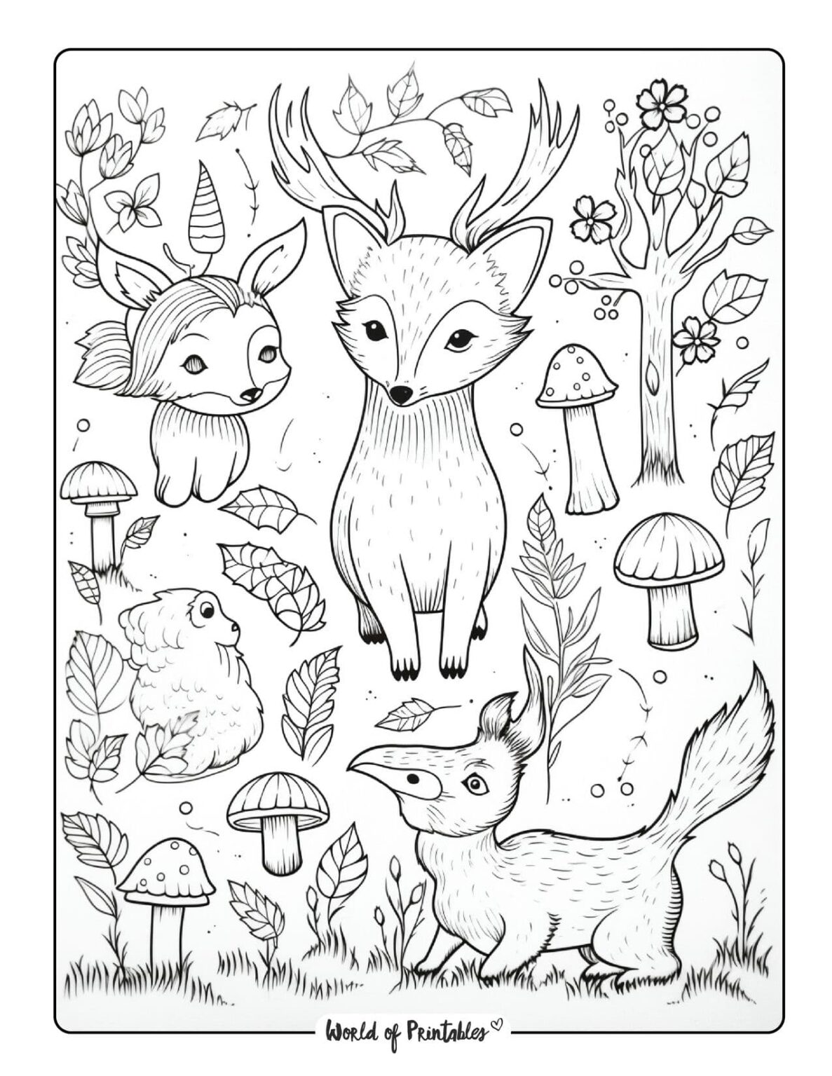 Forest Coloring Pages - World of Printables