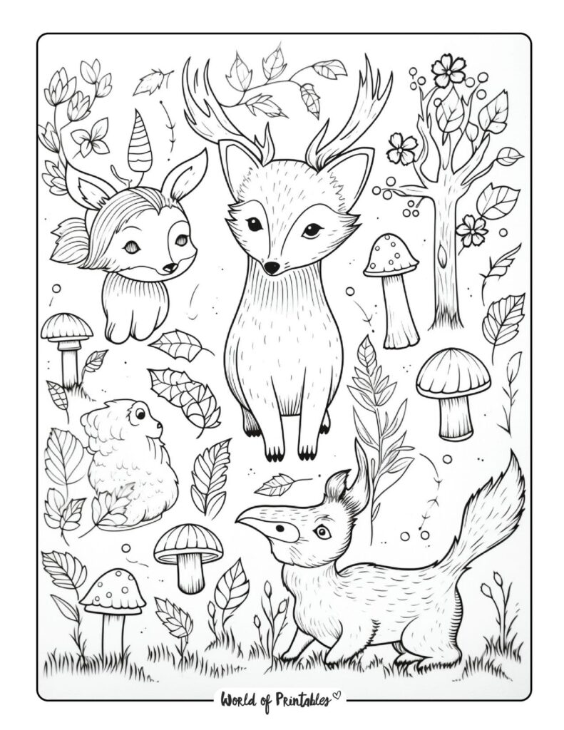 Forest Coloring Pages - World of Printables