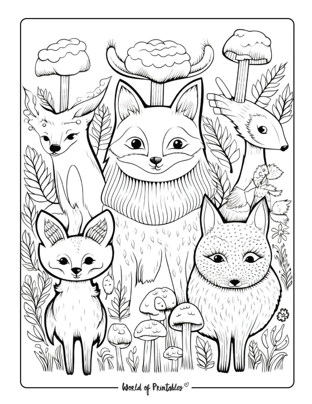 Forest Coloring Pages - World of Printables