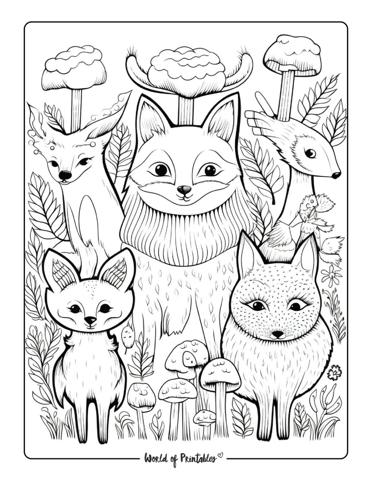 Forest Coloring Pages - World of Printables