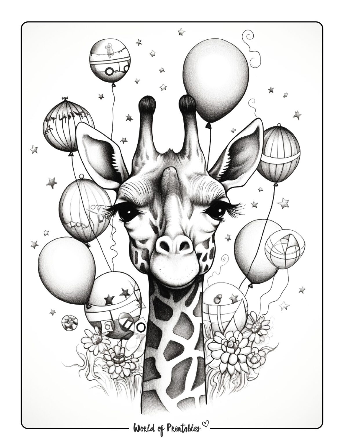 Giraffe Coloring Pages For Kids & Adults - World of Printables