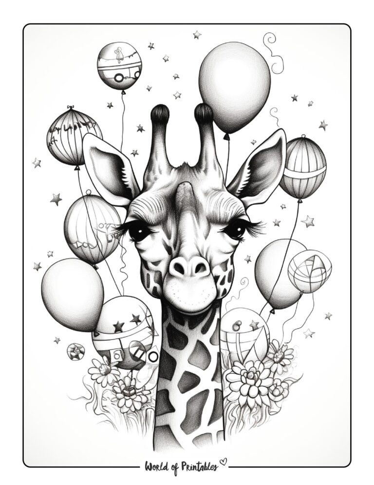 Giraffe Coloring Pages For Kids & Adults - World of Printables