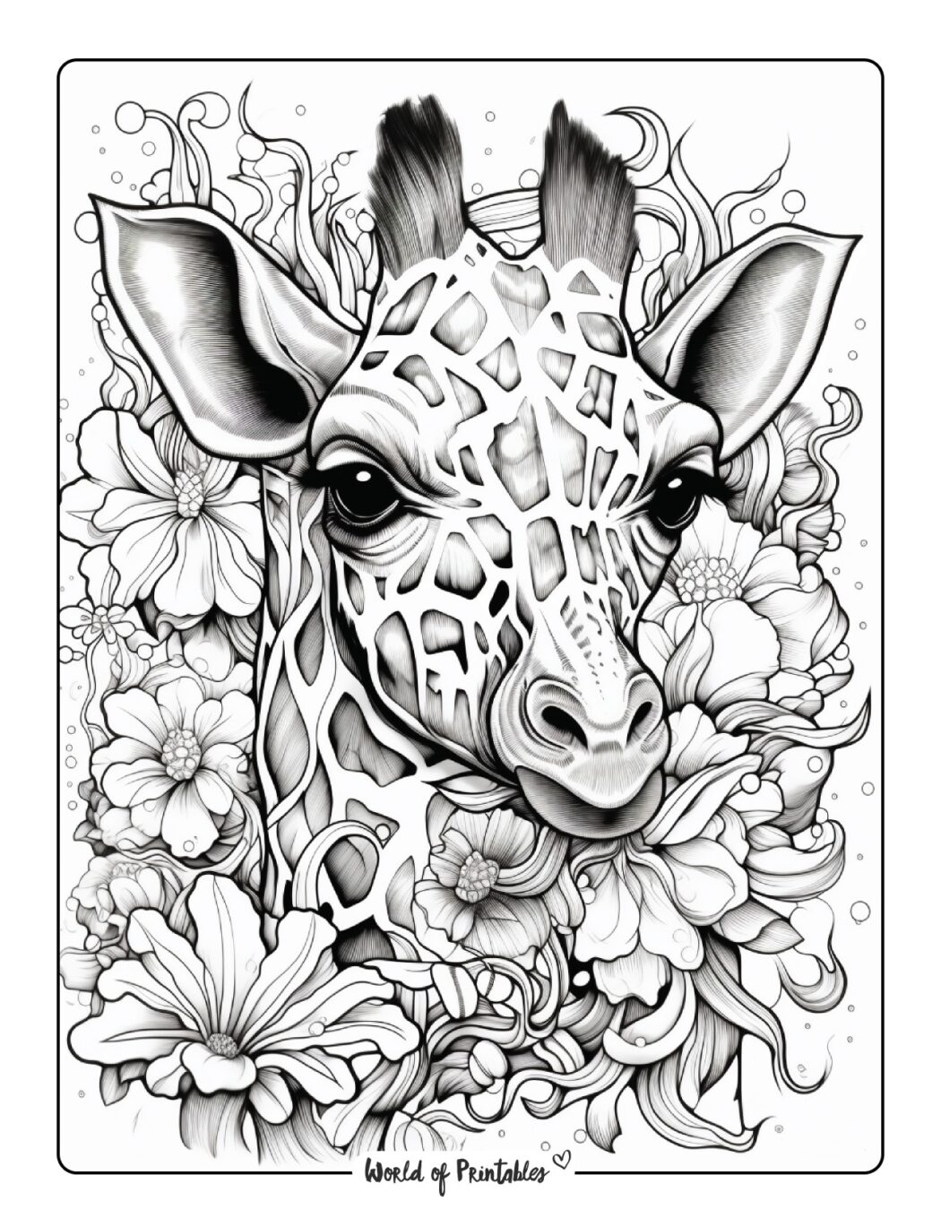 Giraffe Coloring Pages For Kids & Adults - World of Printables
