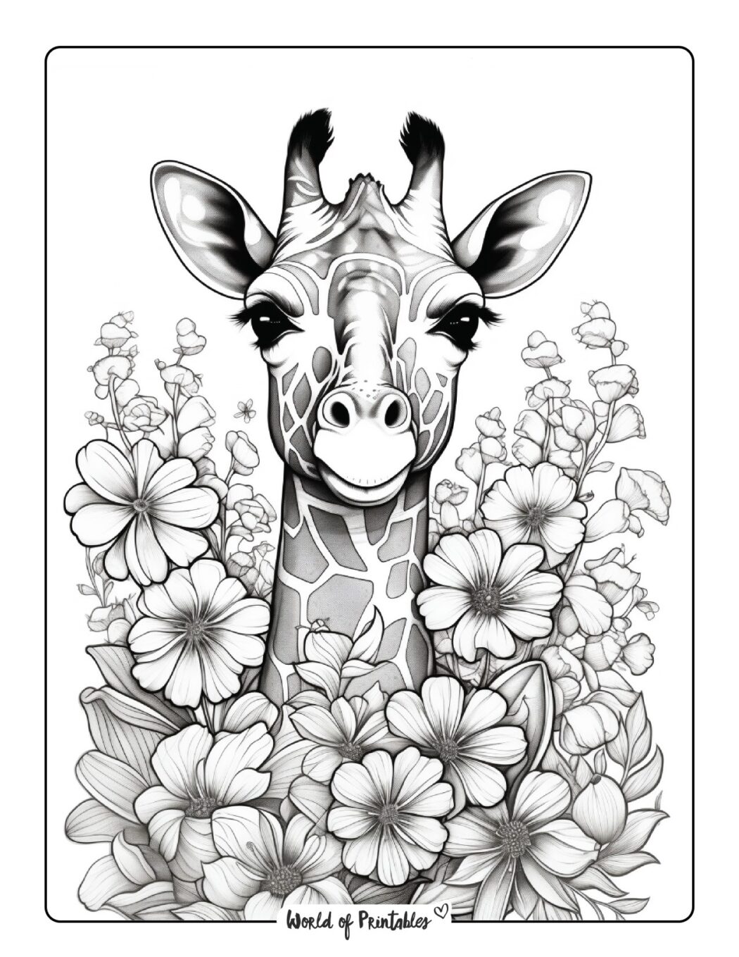 Giraffe Coloring Pages For Kids & Adults - World of Printables